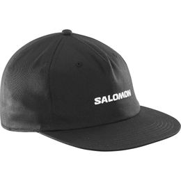 Baseball Cap Salomon "CAP FLAT", Damen, schwarz (deep schwarz), Baumwolle, Caps Baseball Cap