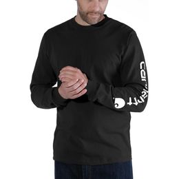 T-Shirt Carhartt "Long Sleeve", Herren, Gr. S, schwarz, Obermaterial: 100% Baumwolle CO., Shirts T-Shirt