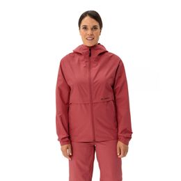 Regenjacke Vaude "WOMEN'S LOAMER RAIN JACKET", Damen, Gr. 38, rosa (mulberry), Obermaterial: 100% Polyester, normal, Jacken Regenjacke, sportlicher Stil, wind- und wasserdicht, kompakt verstaubar