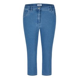 7/8-Hose KjBRAND "Betty", Damen, Gr. 50K25, K-Gr, blau (denim bleached), Denim/Jeans, Obermaterial: 71% Baumwolle, 25% Polyester, 4% Elasthan, regular fit 7/8-L&auml;nge, Hosen 7/8-Hose, in gro&szlig;en Gr&ouml;&szlig;en