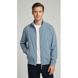Blouson Cinque "CISCRIP", Damen, Gr. M, blau, Web, Obermaterial: 48% Baumwolle, 42% Polyamid, 10% Elasthan, unifarben, regular fit normal, hoch geschlossener Ausschnitt, B&uuml;ndchen, Jacken Blouson