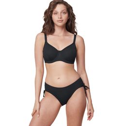 B&uuml;gel-Bikini-Top Triumph "Summer Glow W 01 sd", Damen, Gr. 40, Cup C, schwarz, Microfaser, Elasthan, Recycling-Polyamid, Waffelmuster, strukturiert, unifarben, Bikini-Oberteile B&uuml;gel-Bikini-Top, Minimizer - verkleinert die Brust optisch um eine Cup-Gr&ouml;&szlig;e