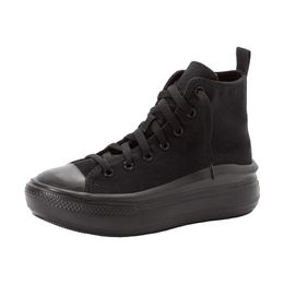 Sneaker Converse "CHUCK TAYLOR ALL STAR MOVE PLATFORM", Damen, Gr. 32, schwarz (schwarz, schwarz, dk smoke grau), Textil, Schuhe Sneaker