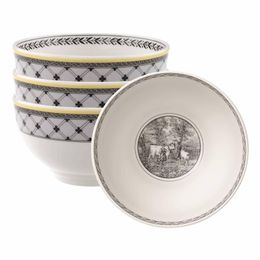 Villeroy & Boch Schale VILLEROY & BOCH "Bols Audun Ferme 470 ml 4er Set bunt", bunt, Sch&uuml;sseln, Schale