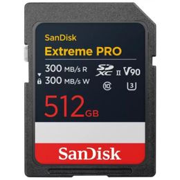 Sandisk SDXC Extreme Pro 512GB 300MB/s V90 UHS-II 2025