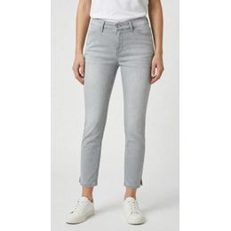 7/8-Jeans MAC "Dream Summer", Damen, Gr. 40, L&auml;nge 28, authentic light grau used, Denim/Jeans, Obermaterial: 75% Baumwolle, 12% Modal, 9% Polyester, 4% Elasthan, figurbetont kn&ouml;chelfrei, Jeans 7/8-Jeans, verk&uuml;rzt mit Schlitz am Saum