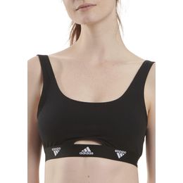Bralette adidas Sportswear "Active Comfort", Damen, Gr. XL, N-Gr, schwarz (000, schwarz), Single Jersey, Obermaterial: 95% Baumwolle, 5% Elasthan, unifarben, Basic, BHs Bralette, ohne B&uuml;gel, tiefer R&uuml;cken- und Rundhals-Ausschnitt