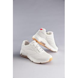 Sneaker ANISTON SHOES, Damen, Gr. 38, wei&szlig;, Lederimitat, Schuhe Sneaker, Freizeitschuh, Halbschuh, Schn&uuml;rschuh - NEUE KOLLEKTION