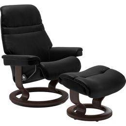 Relaxsessel stressless "Sunrise", schwarz (schwarz batick), B:75cm H:100cm T:73cm, Leder BATICK: BATICK ist ein leicht korrigiertes, durchgef&auml;rbtes und genarbtes M&ouml;belleder, bei dem die meisten Unebenheiten und Spuren in der Regel entfernt wurden.;Leder PALOMA: PALOMA ist ein durchgef&auml;rbtes Semianilin-M&ouml;belleder mit nat&uuml;rlicher Narbung.;ROHLEDER Stoff Q2 FARON: Ein fester zuverl&auml;ssiger Boucl&eacute; mit 