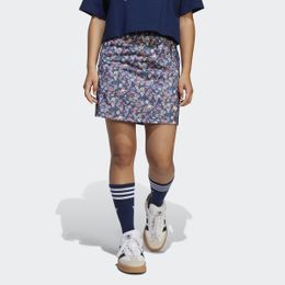 Sweatrock adidas originals "adidas originals X LIBERTY LONDON KIDS", Damen, Gr. 128, blau (night indigo, multicolor), Obermaterial: 100% Polyester, R&ouml;cke Sweatrock, schmale Passform, aus weichem, strukturiertem Trikotmaterial