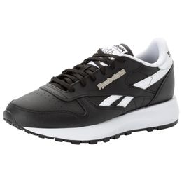 Sneaker Reebok CLASSIC "CLASSIC LEATHER SP", Damen, Gr. 37, schwarz-wei&szlig; (wei&szlig;, schwarz), Leder, Synthetik, Schuhe Sneaker