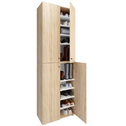 Schuhschrank Vcm "XL Holz Gro&szlig;er Schuhschrank Schuhkommode Lona 10", braun (sonoma, eiche), B:70cm T:40cm, Obermaterial: 100% Holz Wood., Schr&auml;nke, Schuhschrank