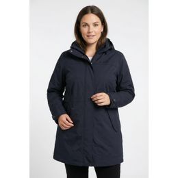 3-in-1-Funktionsmantel Maier Sports "Doppelmantel Damen", Damen, Gr. 54, blau (night sky), Obermaterial: 100% Polyester, hoch geschlossener Ausschnitt, mit Druckkn&ouml;pfen, M&auml;ntel 3-in-1-Funktionsmantel, wasser- & winddicht, f&uuml;r den &Uuml;bergang & Winter, in gro&szlig;en Gr&ouml;&szlig;en