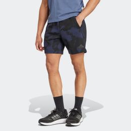 Shorts adidas Sportswear "FUTURE ICONS 3-STREIFEN ALLOVER PRINT", Herren, Gr. S, N-Gr, braun (multicolor, legend ink, normal, gr.), Obermaterial: 64% Baumwolle, 36% Polyester, Hosen Shorts