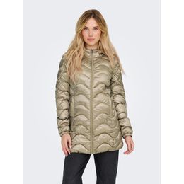 Steppmantel Only "ONLVEGA WAVE QUILTED COAT CC OTW", Damen, Gr. M (38), beige (trench coat), Steppware, Obermaterial: 60% Polyester, 40% Nylon, leicht gl&auml;nzend, unifarben, M&auml;ntel Steppmantel
