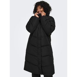 Steppmantel Only CARMAKOMA "CARMAGGI LIFE LONG PUFFER OTW", Damen, Gr. S, schwarz, Web, Obermaterial: 100% Polyester, unifarben, M&auml;ntel Steppmantel