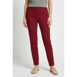 Jerseyhose KjBRAND "Jenny", Damen, Gr. 52, N-Gr, rot (bordeaux), Web, Obermaterial: 50% Polyester, 45% Viskose, 5% Elasthan, figurbetont kn&ouml;chellang, Hosen Jerseyhose