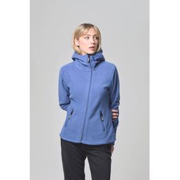 Fleecejacke Bench. "NINJA", Damen, Gr. 42, blau (dusky blau), Fleece, Obermaterial: 100% Polyester, unifarben, figurbetont, Jacken Fleecejacke