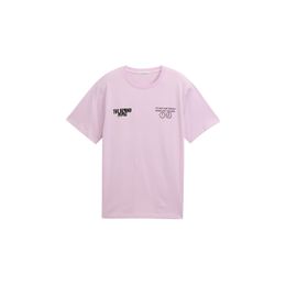 T-Shirt Tom Tailor, Jungen, Gr. 128, rosa (grayish pink), Obermaterial: 100% Baumwolle, bedruckt, regular fit taillenbedeckt, gerader Abschluss, Shirts T-Shirt, mit Front und Back Print