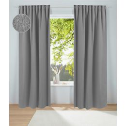 Verdunkelungsvorhang OTTO HOME "Alcide" Gr. 3, grau, B:135cm H:225cm, Polyester, Polyester, Gardinen, Verdunkelungsvorhang, Multifunktionsband, verdunkelnd, Pflegeleicht, modern,premium 320 g/m&sup2;