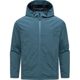 Outdoorjacke Ragwear "Kapuzenjacke Lewie", Herren, Gr. 4XL, blau (petrol26), Obermaterial: 100% Nylon NY. Obermaterial: Futter: 100% Polyester PES., gerade, hoch geschlossener Ausschnitt, weit elastischer Bund, Jacken Outdoorjacke, &Uuml;bergangsjacke mit wasserdichtem Rei&szlig;verschluss
