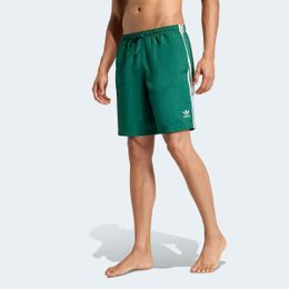 Badeshorts adidas Performance "ADICOLOR 3-STREIFEN, 20 ZENTIMETER", Herren, Gr. XXL, N-Gr, collegiate gr&uuml;n, Obermaterial: 100% Polyester, Badehosen Badeshorts