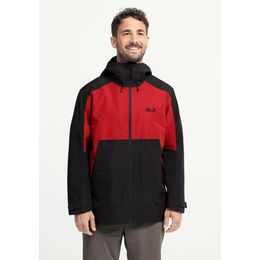 Funktionsjacke Jack Wolfskin "WILDBOUND 2L JKT M", Herren, Gr. XL (54/56), siren rot, Obermaterial: 100% Polyester. Futter: 100% Polyester, normal, Jacken Funktionsjacke, Wasserdicht, atmungsaktiv, &Uuml;bergangsjacke