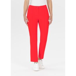 7/8-Hose Stehmann, Damen, Gr. 34, N-Gr, rot (intense rot,7185), Obermaterial: 88% Polyester, 12% Elasthan, unifarben, slim fit 7/8-L&auml;nge, Hosen 7/8-Hose, mit Biesen