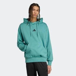 Kapuzensweatshirt adidas Sportswear "M FEELCOZY HD", Herren, Gr. S, preloved teal, Obermaterial: 70% Baumwolle, 30% Polyester, angesetztes B&uuml;ndchen, Sweatshirts Kapuzensweatshirt