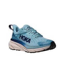 Laufschuh Hoka One One "CHALLENGER 7 GORE-TEX", Damen, Gr. 37, raindrop, grout, Synthetik, Textil, mehrfarbig, Schuhe Laufschuh, wasserdichter Trailrunningschuh