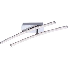 JUST LIGHT LED Deckenleuchte "SIMON", grau (chromfarben), 2, H: 10cm, 1 Stk., Leuchten, LED Deckenlampe, LED Deckenleuchte