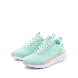 Sneaker Lascana "Textilschuh, Halbschuh, Turnschuhe", Damen, Gr. 42, mint, multi, Obermaterial: 100% Textilmaterial. Decksohle: 100% Textilmaterial. Futter: 100% Textilmaterial. Laufsohle: 100% Synthetik, mehrfarbig, Basic, Schuhe Sneaker, mit modischen Farbdetails VEGAN