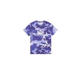 T-Shirt Alpha Industries "Basic T-Shirt BL Camo", Herren, Gr. L, lila (night lila camo), Obermaterial: 100% Baumwolle, Shirts T-Shirt