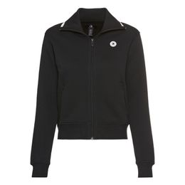 Kurzjacke Converse, Damen, Gr. XXL (44), schwarz, Web, Obermaterial: 80% Baumwolle, 20% Polyester, unifarben, Jacken Kurzjacke