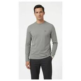 Langarmshirt BOSS Green "Tee Long", Herren, Gr. S, open grau063, Single Jersey, Obermaterial: 95% Baumwolle, 5% Elasthan, regular fit, Rundhals, eng eingefasste Kante, Shirts Langarmshirt, mit Rundhalsausschnitt
