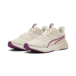 Trainingsschuh Puma "DISPERSE XT 4 KNIT", Damen, Gr. 42,5, alpine snow, electric orchid, plum wine, Textil, Schuhe Trainingsschuh, mit atmungsaktivem Strickobermaterial, mit TPU-Fersenklammer