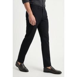 Chinohose OLYMP "ARONA", Herren, Gr. 34, L&auml;nge 34, marine, Web, Obermaterial: 67% Baumwolle, 24% Lyocell, 7% Polyester, 2% Elasthan, unifarben, slim fit lang, Hosen Chinohose, slim fit