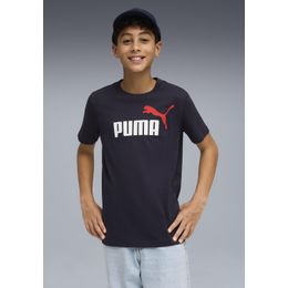 T-Shirt Puma "ESS 2 COLOR NO.1 LOGO TEE B", Jungen, Gr. 140, new navy, Jersey, Obermaterial: 100% Baumwolle, bedruckt, regular fit normal, Rundhals, Shirts T-Shirt, normaler Schnitt, Kurzarm, f&uuml;r sportliche Aktivit&auml;ten