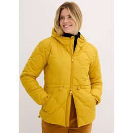 Steppjacke bonprix "Steppjacke", Damen, Gr. 38, gelb (ockergold), Obermaterial: 100% Polyester. Futter: 100% Polyester. &Auml;rmelfutter: 100% Polyester, bequem, Jacken Steppjacke, Casual Stil, leichtes Material aus Polyester, elastische Eins&auml;tze
