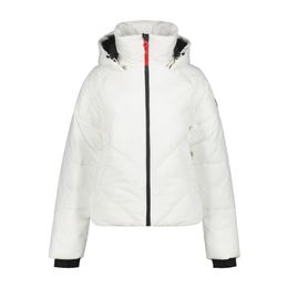 Skijacke Icepeak "D SKIJACKE DOWNLOOK EASTPORT", Damen, Gr. 44, wei&szlig;, Obermaterial: 100% Polyester, Jacken Skijacke, f&uuml;r Wintersport, aus Polyester, sportlicher Stil
