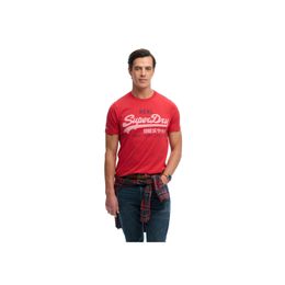 T-Shirt Superdry "T-Shirt VI Classic Tee 1er Pack", Herren, Gr. L, rot, Obermaterial: 100% Baumwolle CO., Shirts T-Shirt