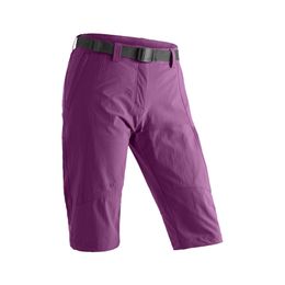 Caprihose Maier Sports "Kluane", Damen, Gr. 44, Normalgr&ouml;&szlig;en, purpurviolett, 90% Polyamid, 10% Elasthan, Hosen Caprihose, Damen Shorts, kurze Wanderhose, Outdoorhose mit 2 Taschen, Regular Fit