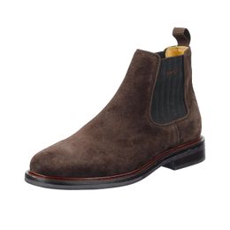 Chelseaboots Gant "St. Fairkon", Herren, Gr. 46, braun (espresso), Veloursleder, Schuhe Chelseaboots, mit softem Lederfutter