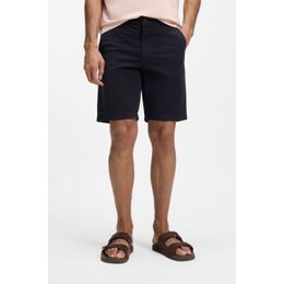 Chinoshorts BOSS Orange "slim Shorts", Herren, Gr. 36, N-Gr, blau (dunkelblau404), Web, Obermaterial: 97% Baumwolle, 3% Elasthan, unifarben, slim fit ca. Mitte Oberschenkel, Hosen Chinoshorts, in moderner Passform