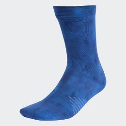 Funktionssocken adidas Performance "RUNXGRAPHIC WASHED", Damen, Gr. L (43/45), ray blau, tech indigo, Obermaterial: 91% Polyamid, 5% Polyester, 4% Elasthan, Socken Funktionssocken