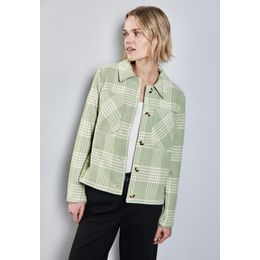 Jackenblazer Street One, Damen, Gr. 40, gr&uuml;n (light mint gr&uuml;n), Web, Obermaterial: 90% Polyester, 10% Wolle, kariert, regular fit taillenbedeckt, gerader Abschluss, Blazer Jackenblazer, mit Karo Muster