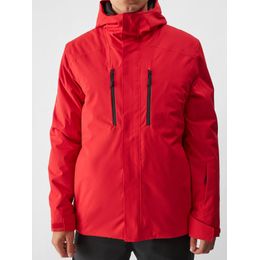 Skijacke 4F, Herren, Gr. XXL, rot, Softshell, Obermaterial: 100% Polyester. Futter: 100% Polyester. Wattierung: 100% Polyester, unifarben, hoch geschlossener Ausschnitt, eingesetzt eingefasste Kante mit Klettverschluss, Jacken Skijacke, Winterjacke