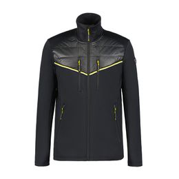 Fleecejacke Luhta "H FLEECEJACKE ONKAMO", Herren, Gr. XXL, schwarz, Fleece, Obermaterial: 92% Polyester, 8% Elasthan, kontrastfarbene Details, unifarben, Basic h&uuml;ftbedeckend, Jacken Fleecejacke, mit kontrastfarbigen Details, praktische Rei&szlig;verschlusstaschen