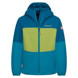 Regenjacke Trollkids "KIDS BJORDAL JACKET", Kinder, Gr. 176, madeira blau, lagoon gr&uuml;n, pear, Web, Obermaterial: 100% Polyester. Futter: 100% Polyester, Jacken Regenjacke, &Uuml;bergangsjacke f&uuml;r Kinder und Jugendliche, sportlicher Stil