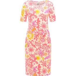 Sommerkleid Ragwear "Sommerkleid Taggiana Print YOUMODO", Damen, Gr. 6XL, N-Gr, pink (pink combo), Obermaterial: 95% Viskose CV. 5% Elasthan EL., Kleider Sommerkleid